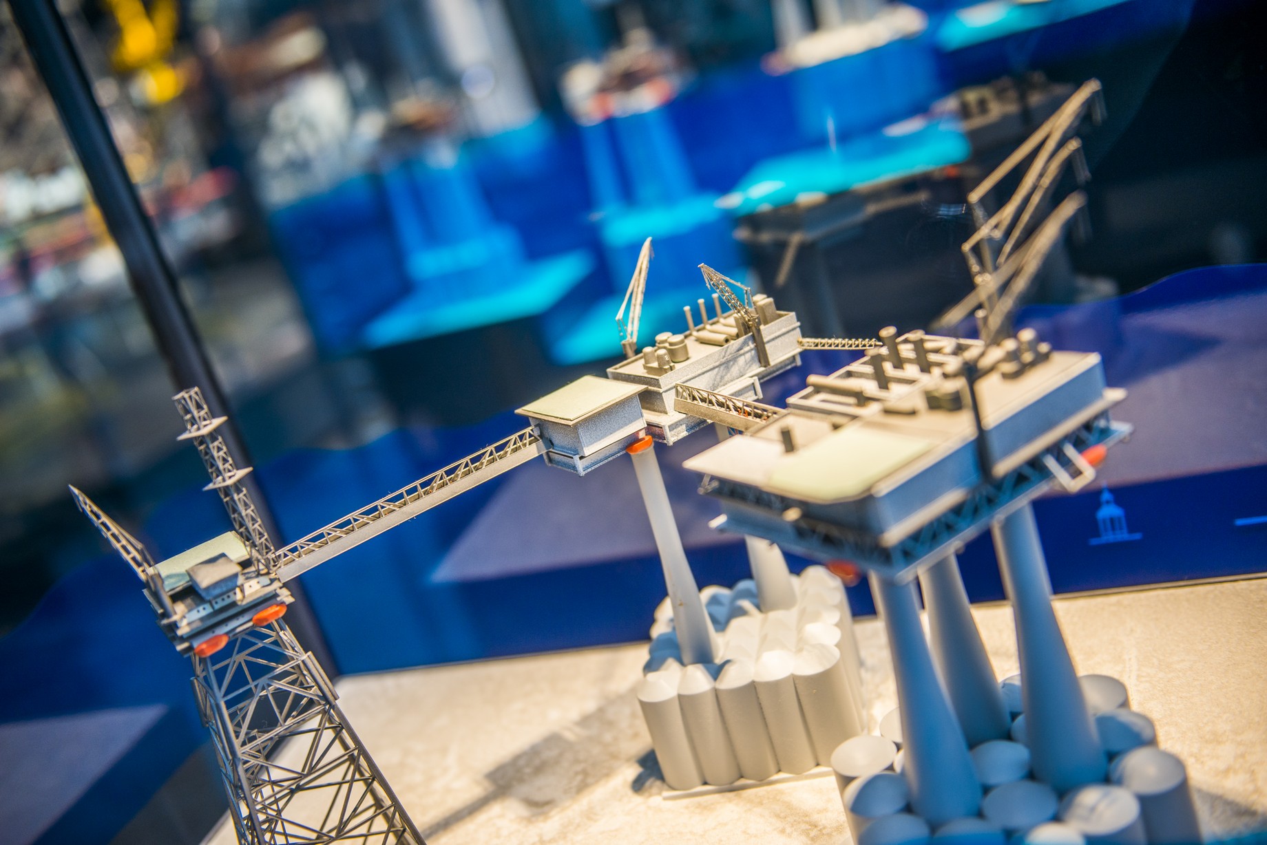 Frigg- feltet plattform-modeller på Oljemuseet foto Fredrik Ringe ...