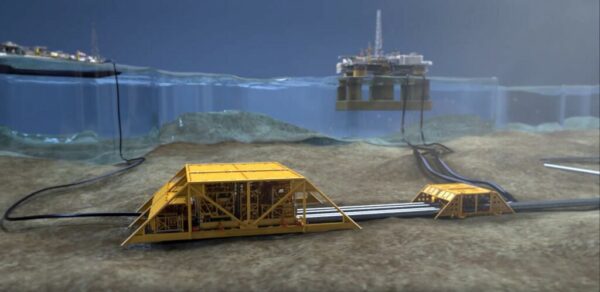 Åsgard Subsea gasskompresjon. Illustrasjon Equinor | Norsk Oljemuseum